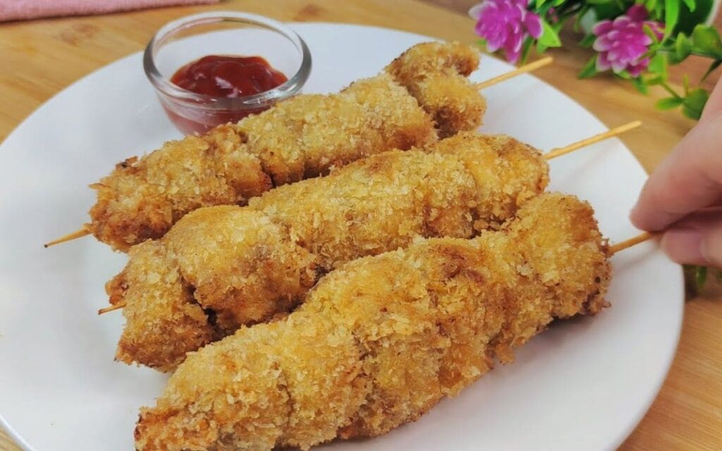 Espetinho de Frango Empanado na Airfryer: Receita DELICIOSA