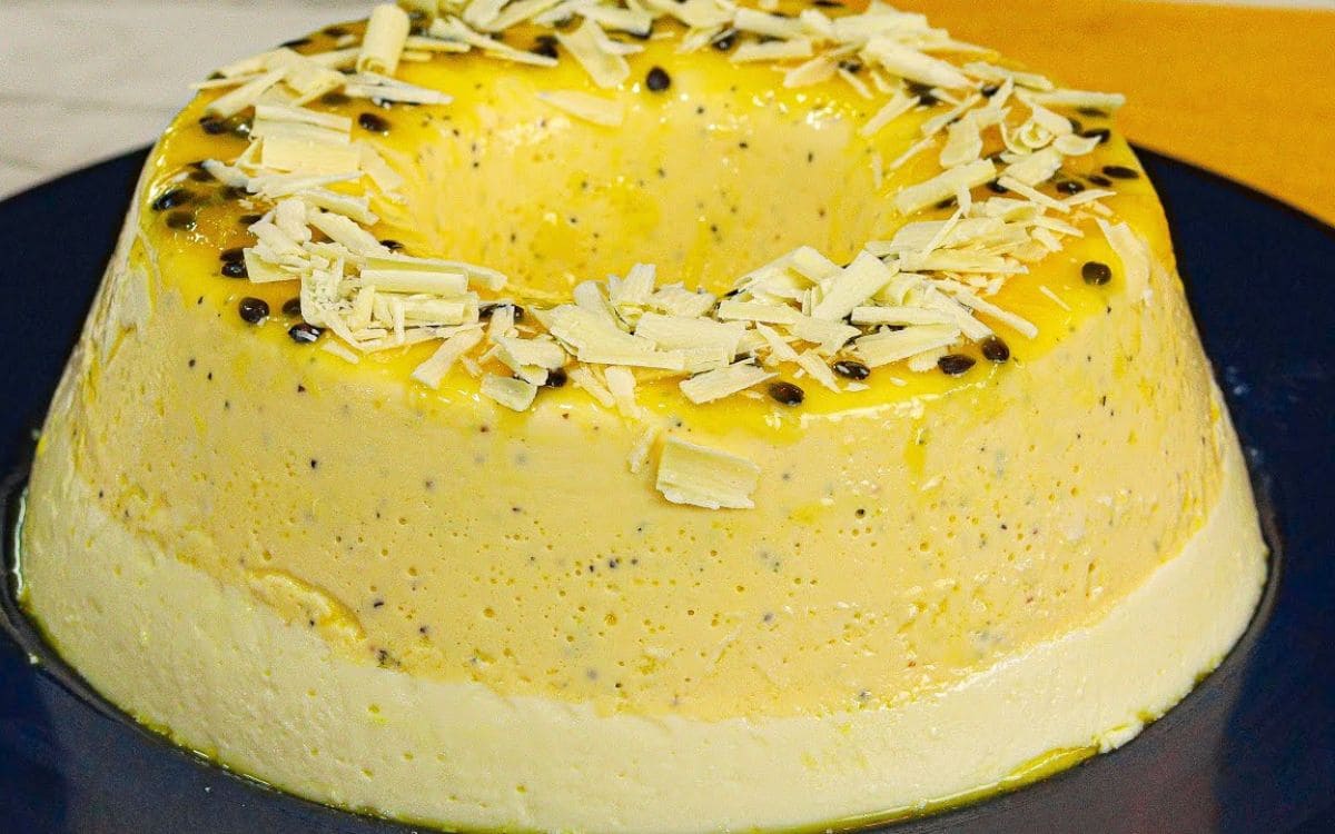 Pudim de Maracujá e Leite Ninho que não vai ao forno e fica delicioso