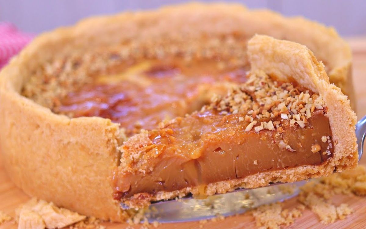 Receita Deliciosa: Torta de Doce de Leite Com Massa Crocante e Recheio ...